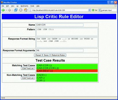 CS 325 Lisp Web Exercises